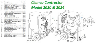 Clemco 21610 Model 2024 Blast Machine, MQV, 6 cuft, 1-1/4in Piping