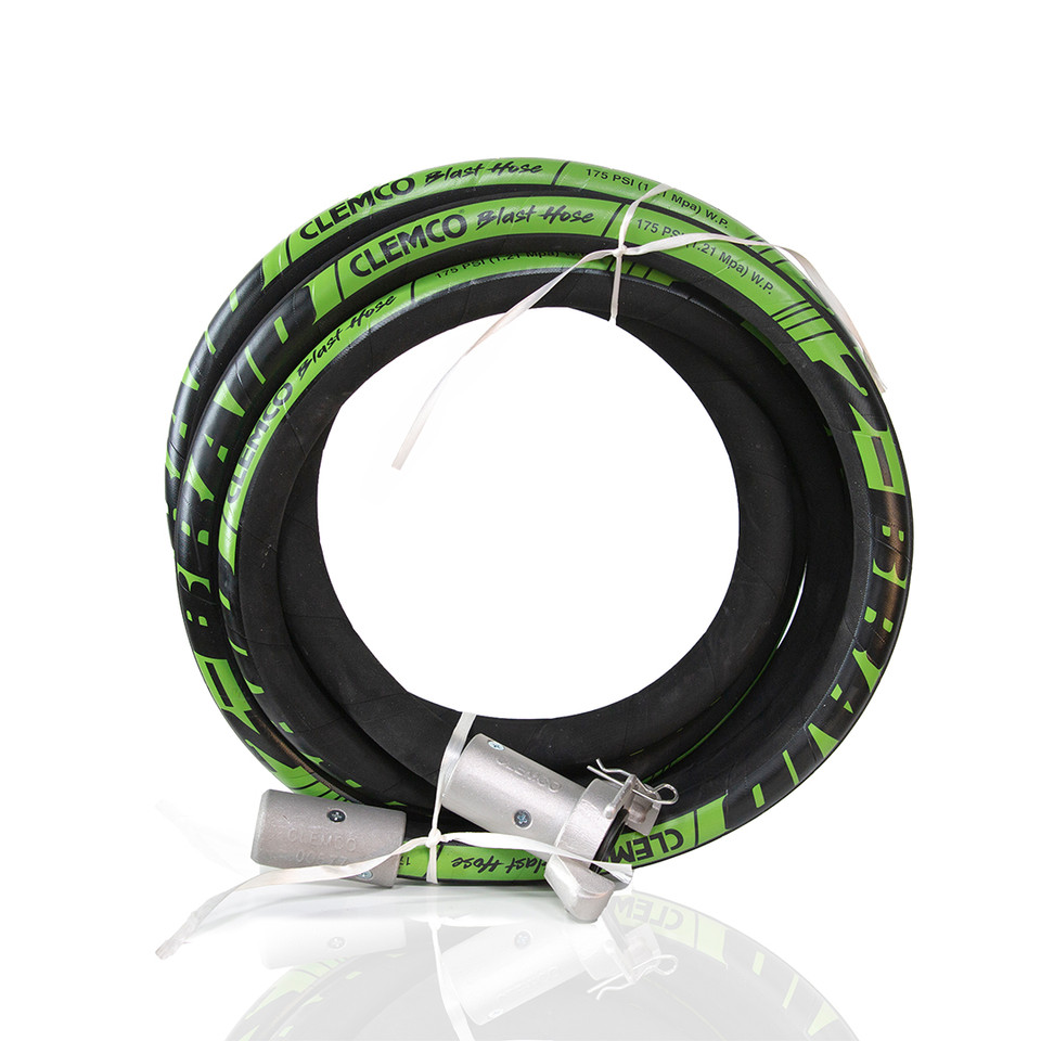 Clemco Blast Hose, 2 Braid | 1/2" ID x 1-3/16" OD - Sandblasting Machines
