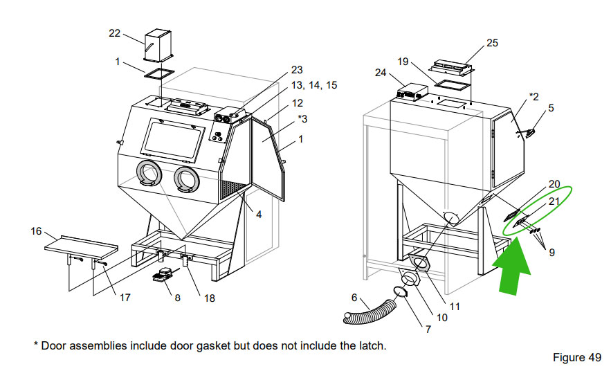 Hopper Hose Plate - Sandblasting Machines