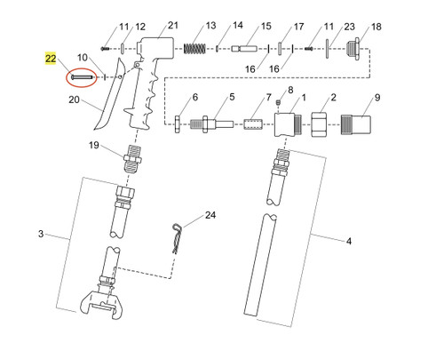 Trigger hinge pin - Sandblasting Machines