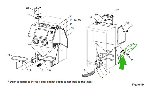 Hopper Hose Plate - Sandblasting Machines