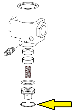 Retaining ring, valve plug, 1/2 inch inlet/outlet