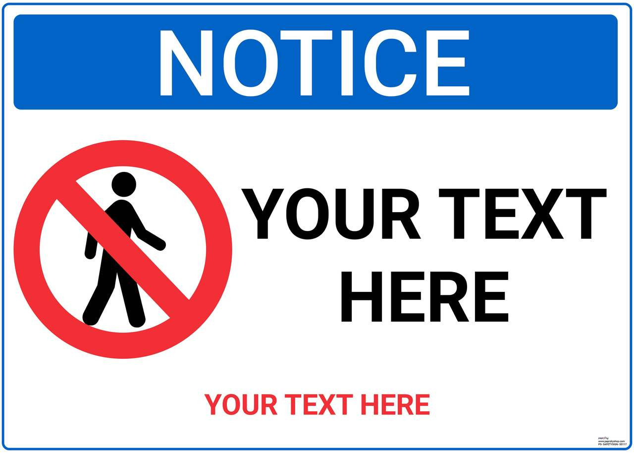 PS - SAFETY SIGN - SS156