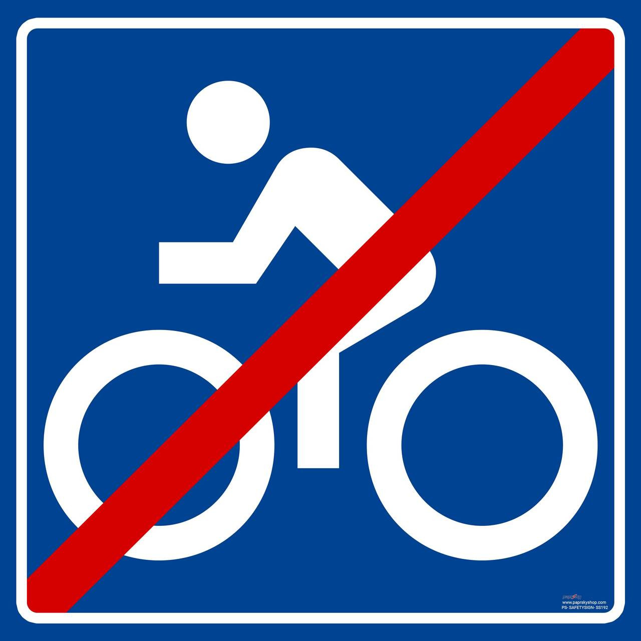 Safety sign - segregated cycle facilities