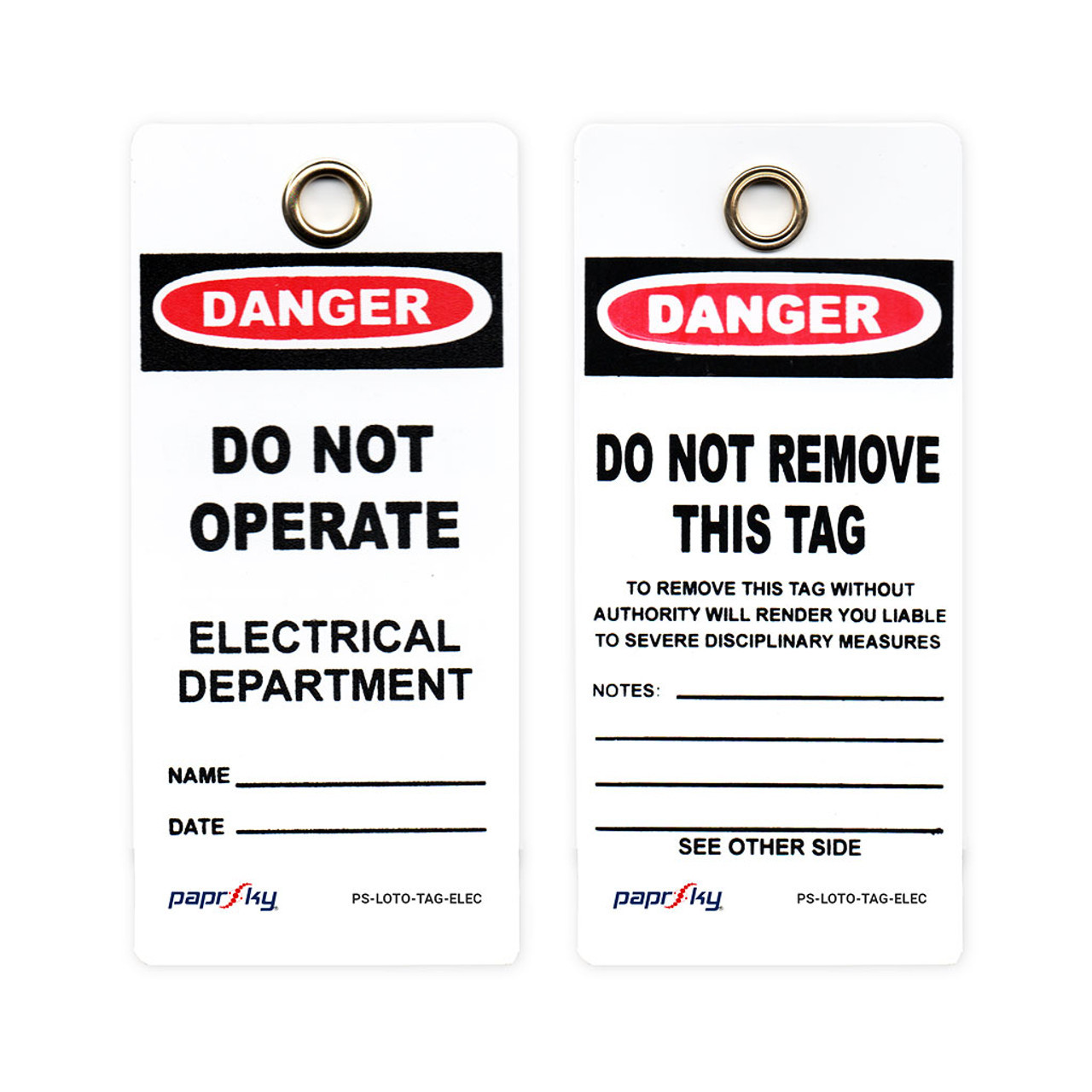 Electrical Danger Tag PS-LOTO-ED