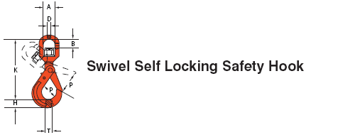 Swivel Self Locking Safety Hook