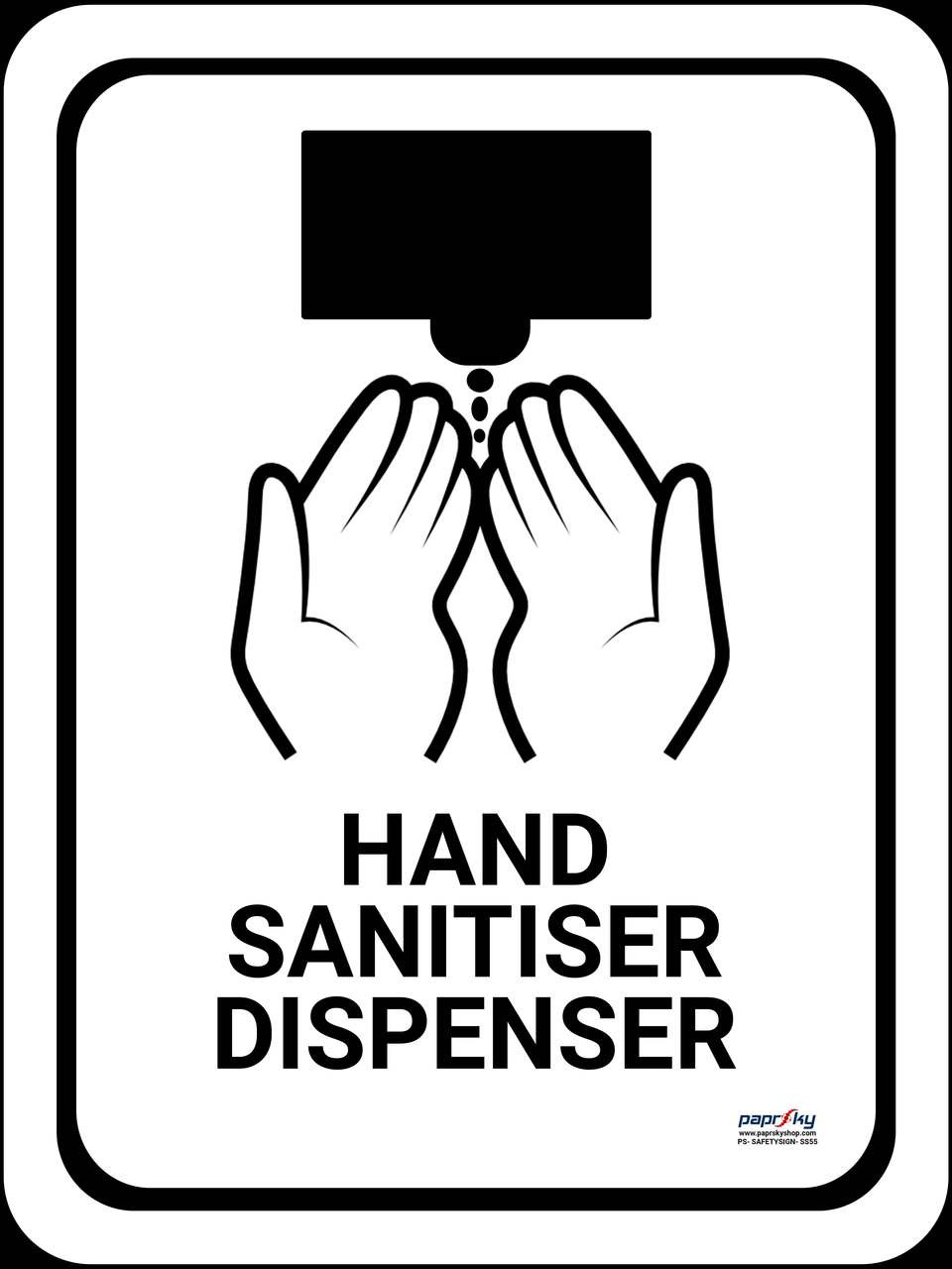 Safety sign - Hand sanitiser dispenser