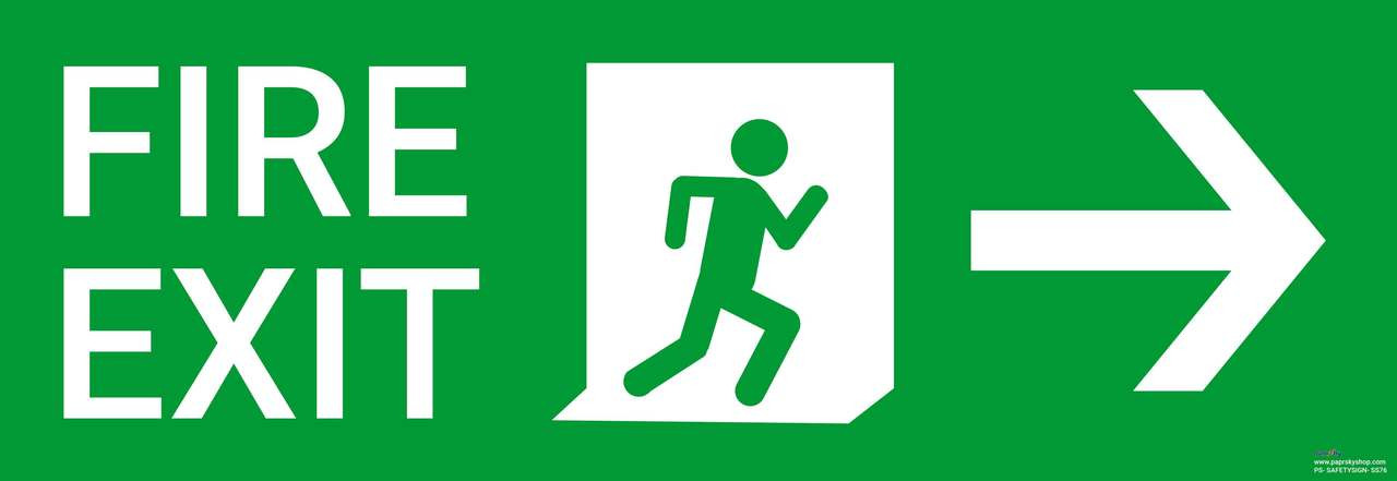 Safety sign - Fire Exit right