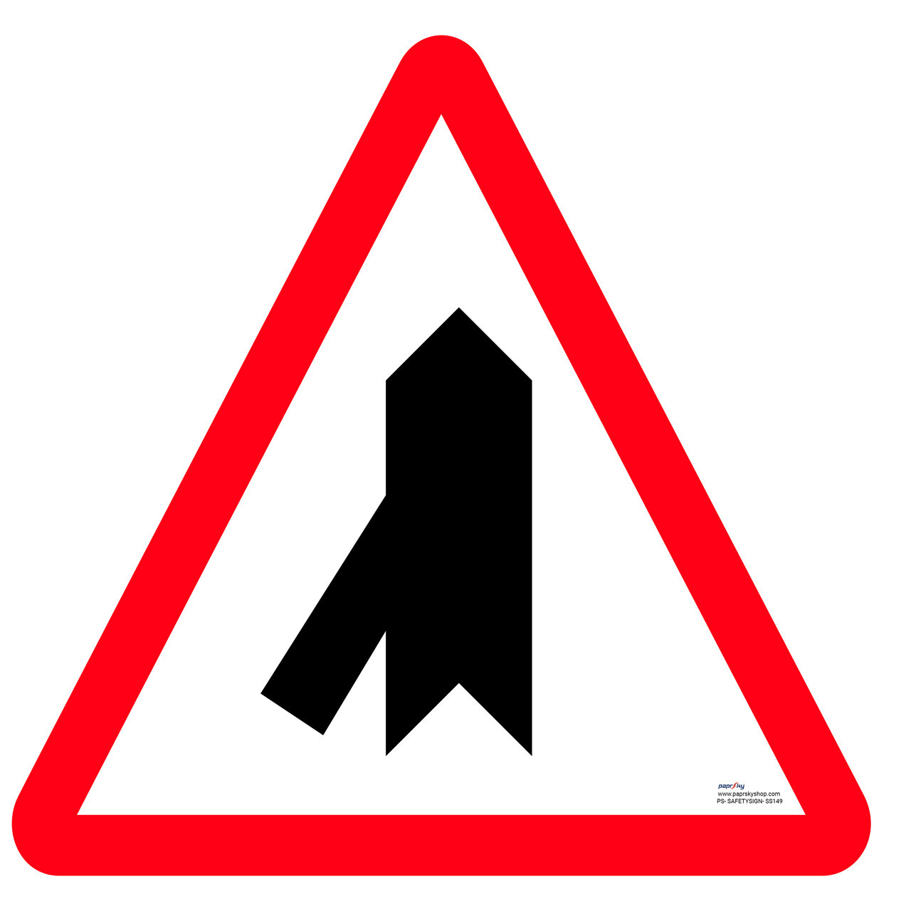 Safety sign - Merging Traffic from Left