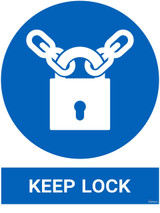 Safety sign - Keep lock