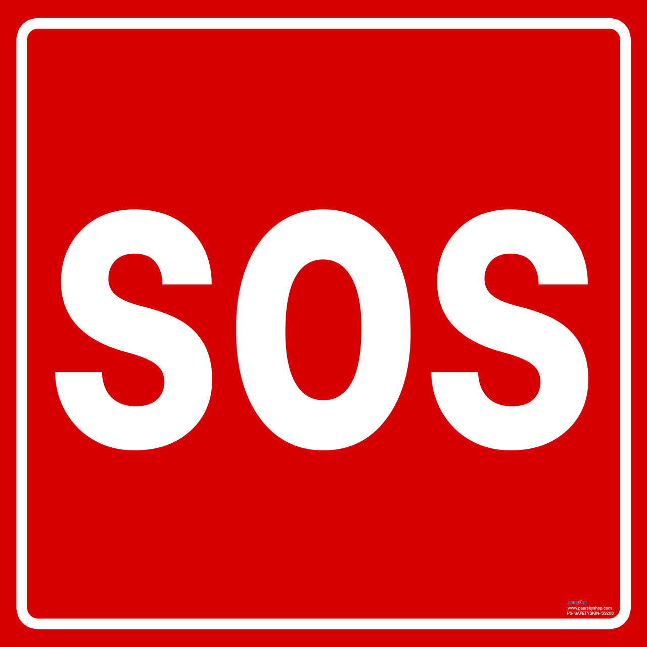 Safety sign - SOS
