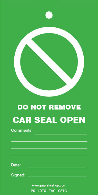 Do Not remove Car Seal Open - industrialtool.shop