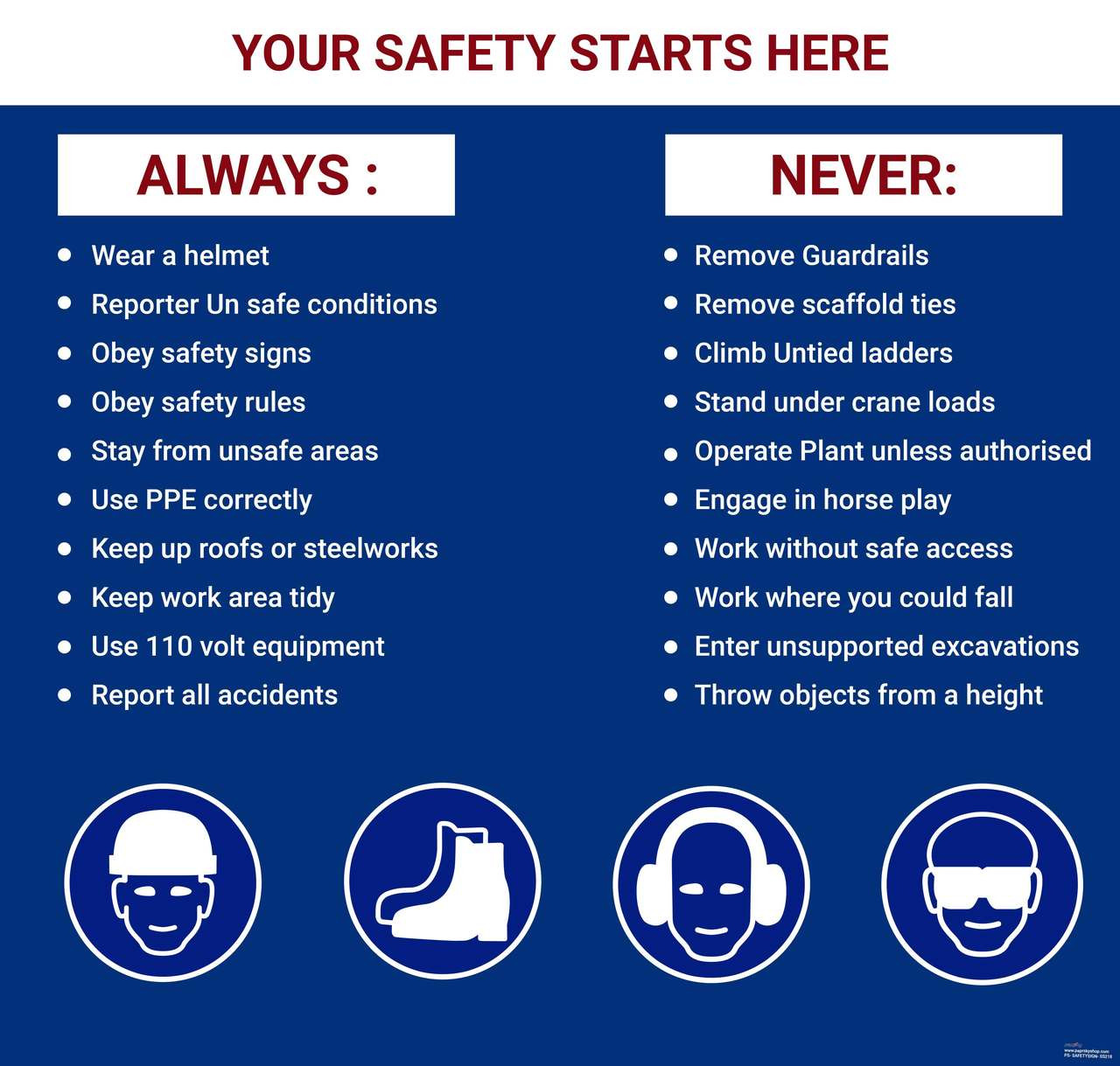 PS - SAFETY SIGN - SS158