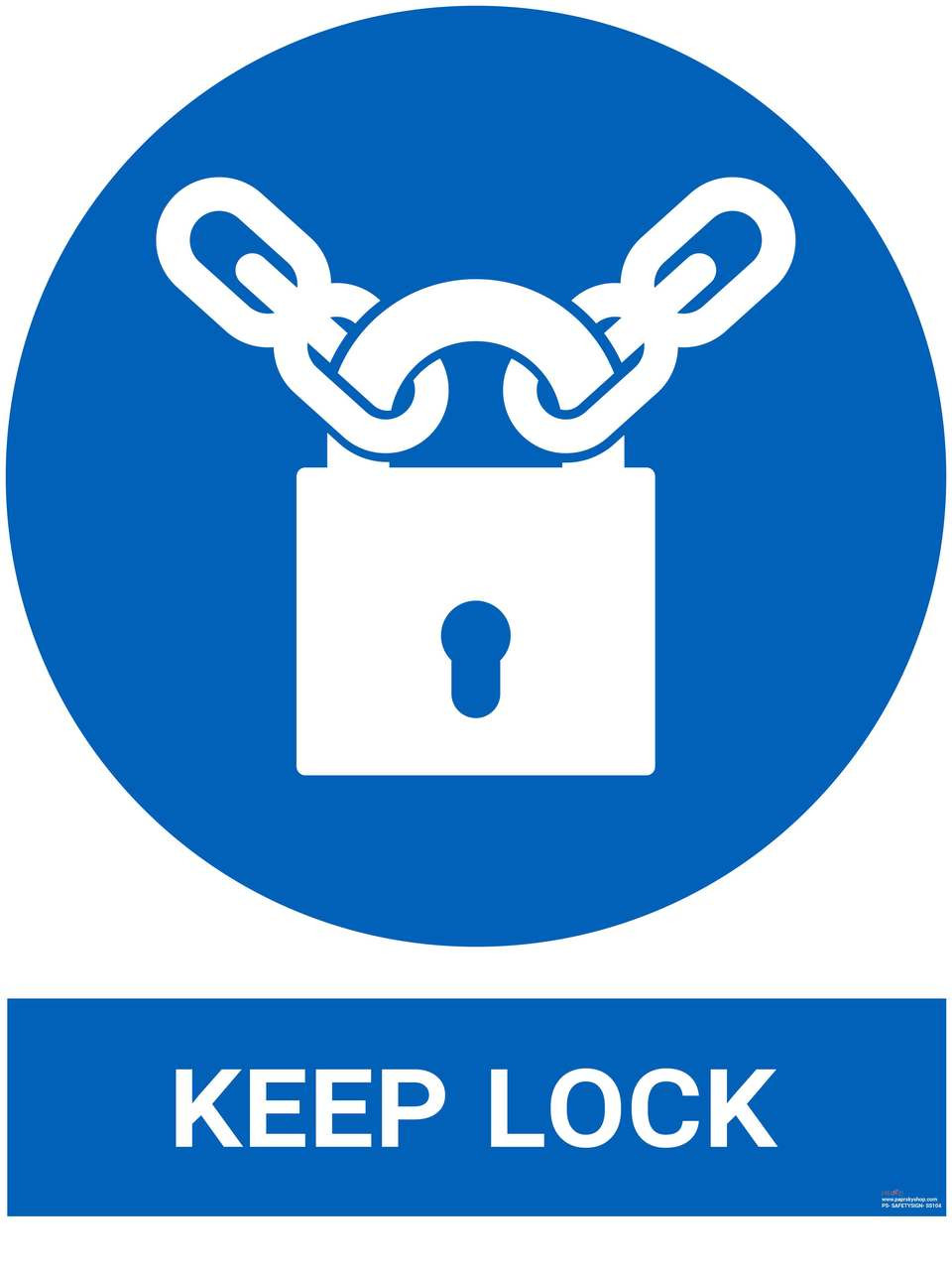 Safety sign - Keep lock
