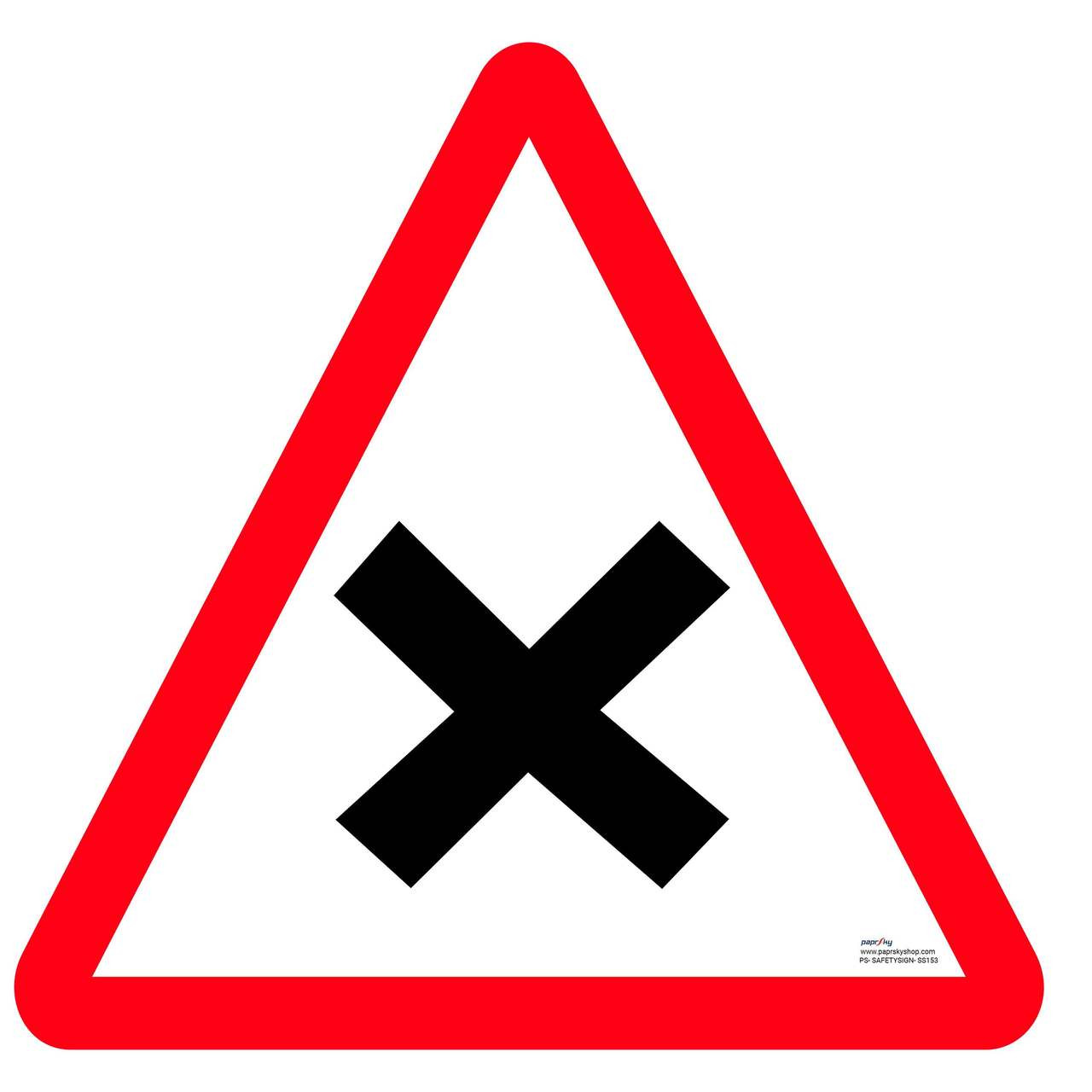 Safety sign - Cross road