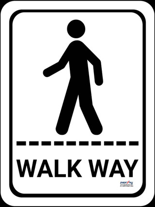 Safety sign - Walk WAY
