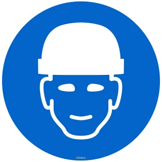 Safety sign - Head safety helmet