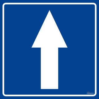 Safety Sign - Ahead only