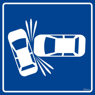 Safety sign - accident zone