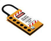 Lockout Hasps Stainless Steel LOTO Hasp Yellow Black