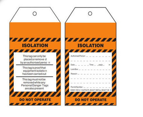 Safety Lockout Tag Tear Proof Double Sided Danger Do Not Start in ...