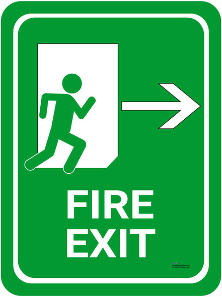 Safety sign - Fire Exit - Right Side