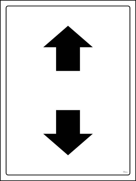 Safety sign -Up And Down With Empty space