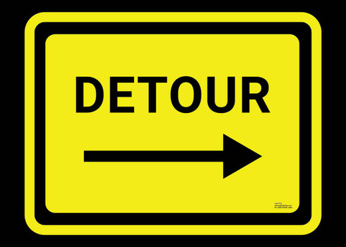 Safety sign - Detour