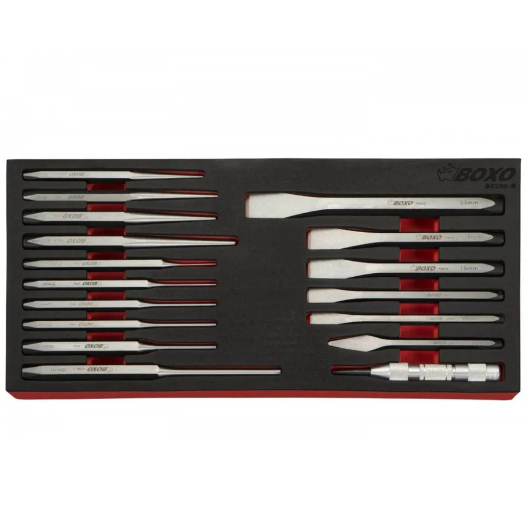 Boxo BX250-R 17-Piece Punch & Chisel Set