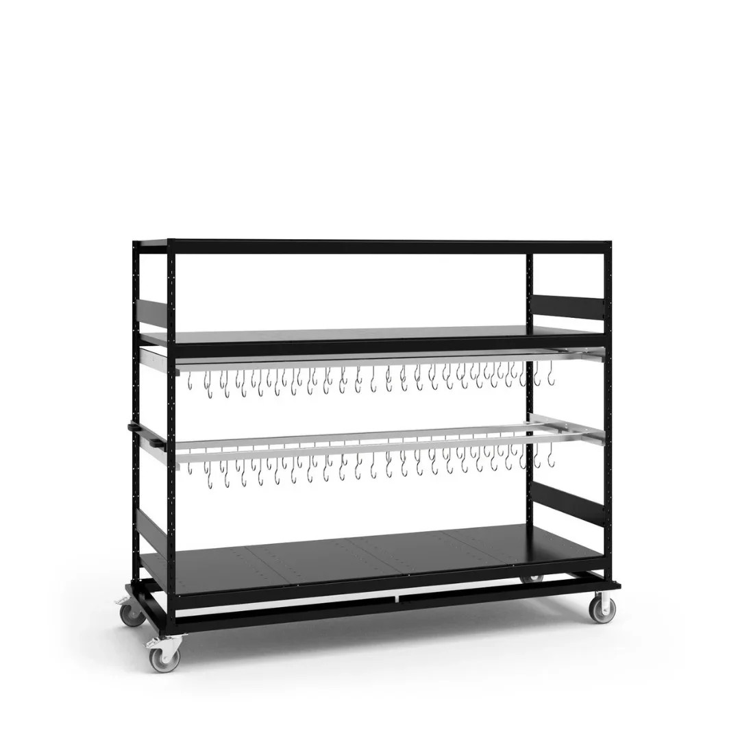 Rousseau Metal SRP3408M Double Hanging Rack, Double Hanging Rail ...