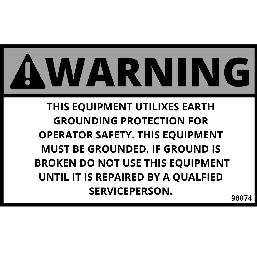 Huth 98074 Decal, Earth Grounding