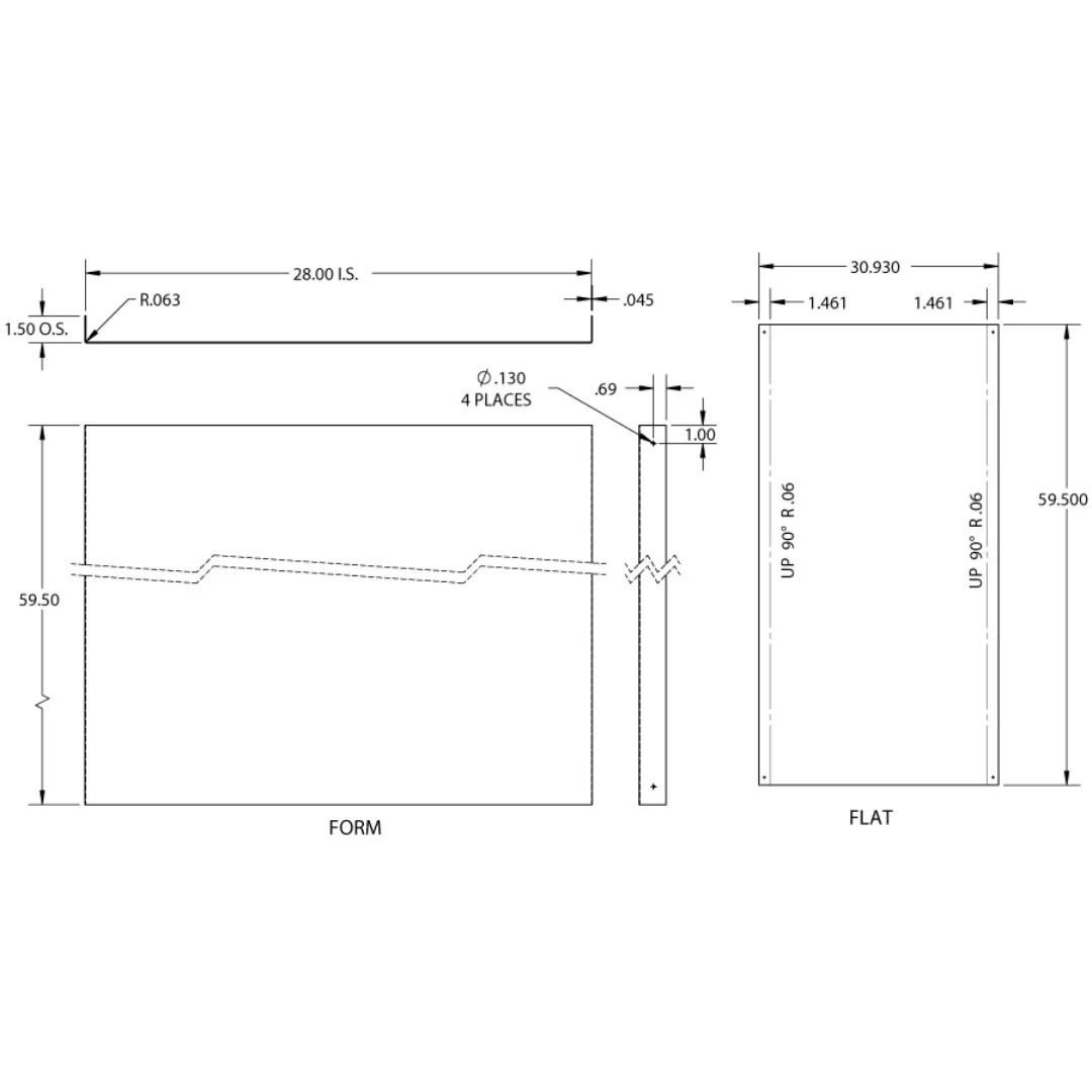 QSP-SS-WSL-28 SS Insert For a 28" Wheeltronic Scissor Lift
