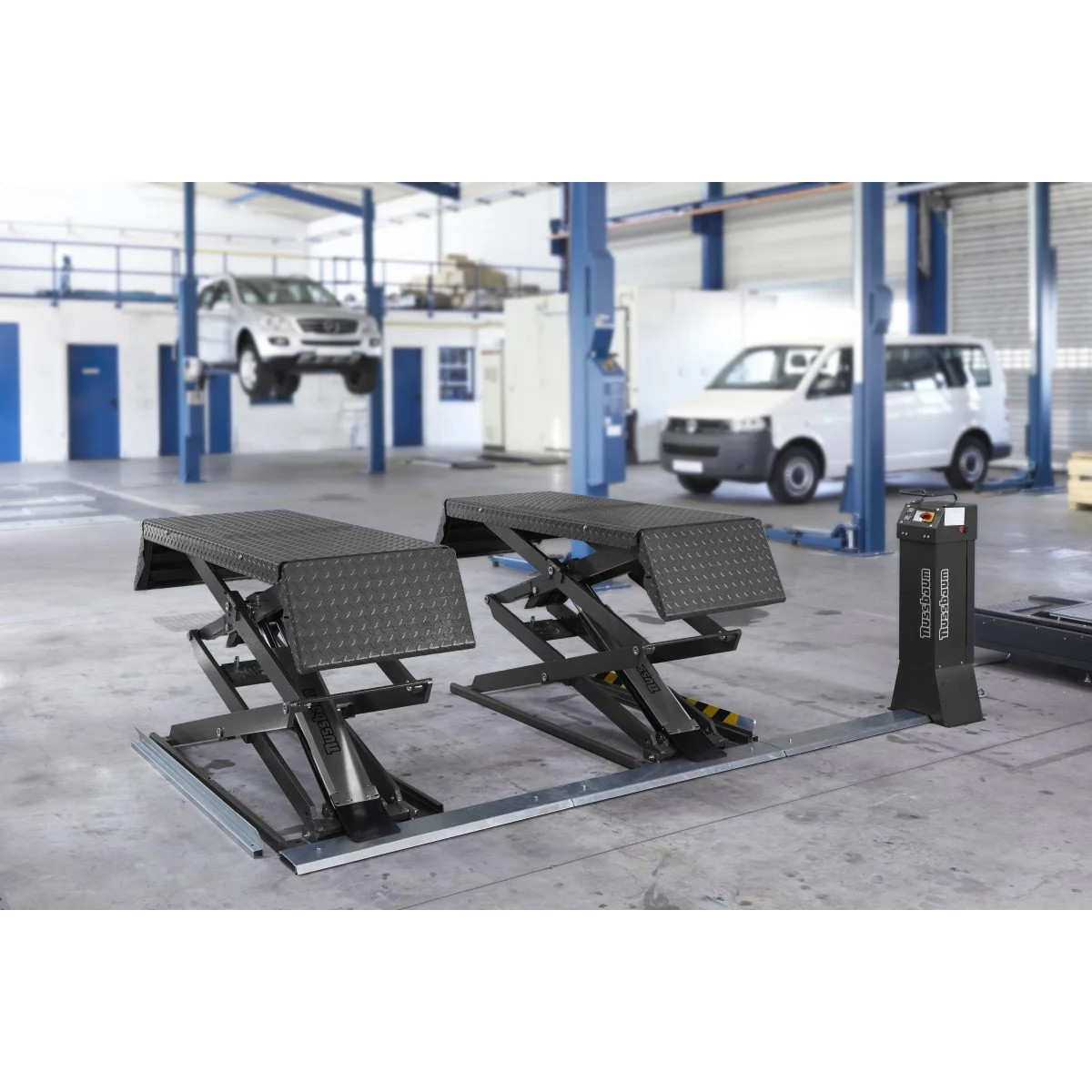 Nussbaum JUMBO 9 9,000 lb NT Hyperflow Full Rise Double Scissor Lift