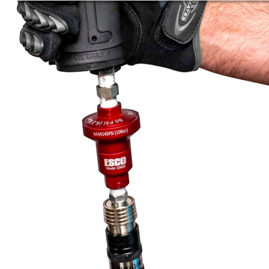 Esco 10609 Inline Preset Air Reducer, 90 PSI
