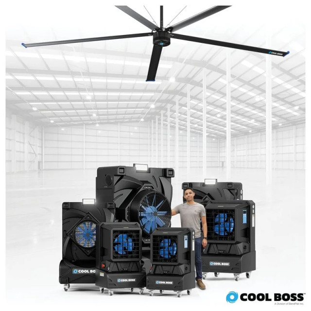 Cool Boss CB24HVLS Industrial Ceiling Fan 24ft Diameter