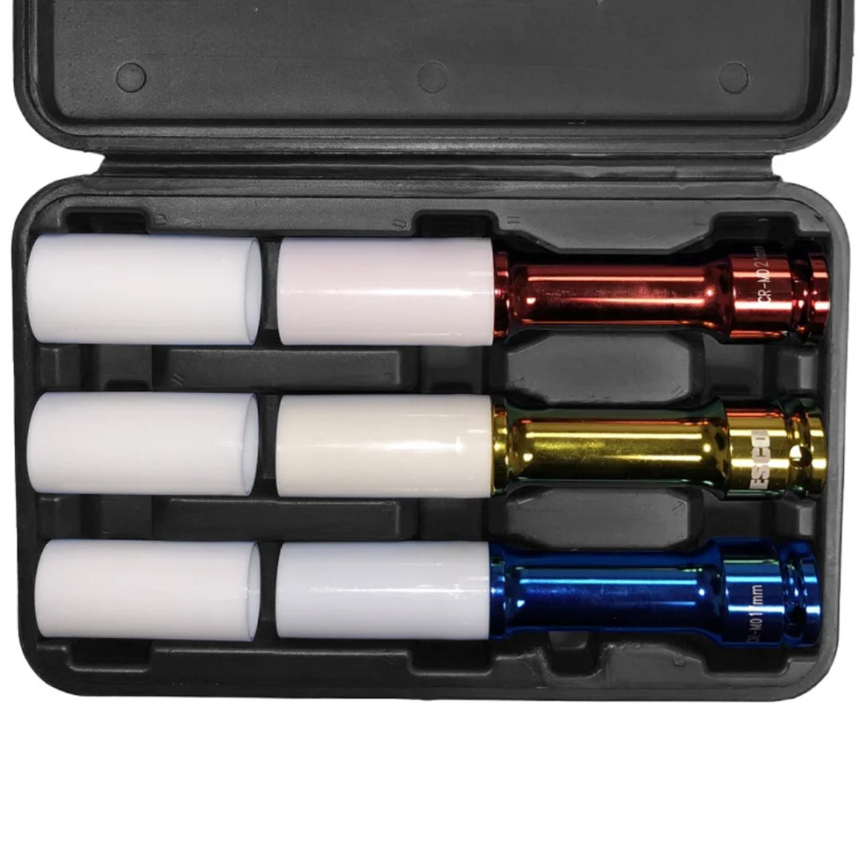 Esco 40307 Impact Socket Set (3-Piece), Extra Long Thin Wall Deep Wheel ...