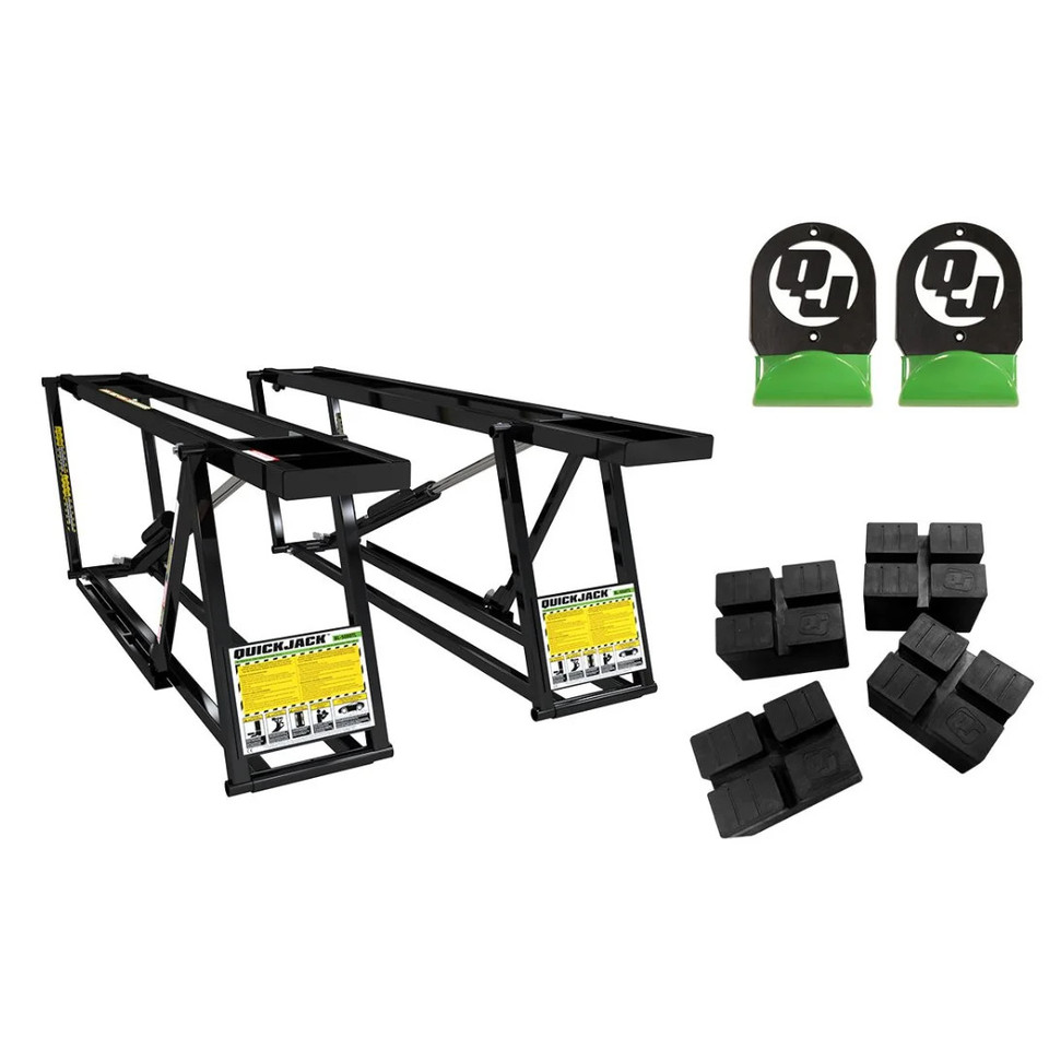 Quickjack 6000TL-110V Lift + Hangers + Pinch Weld Blocks Package