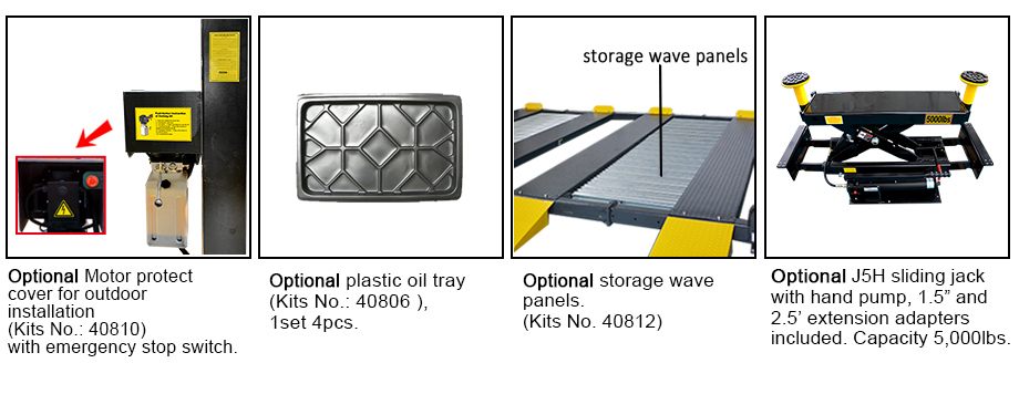 AMGO Hydraulics 409-DP 9000 Lbs Double Parking 4 Post Lift