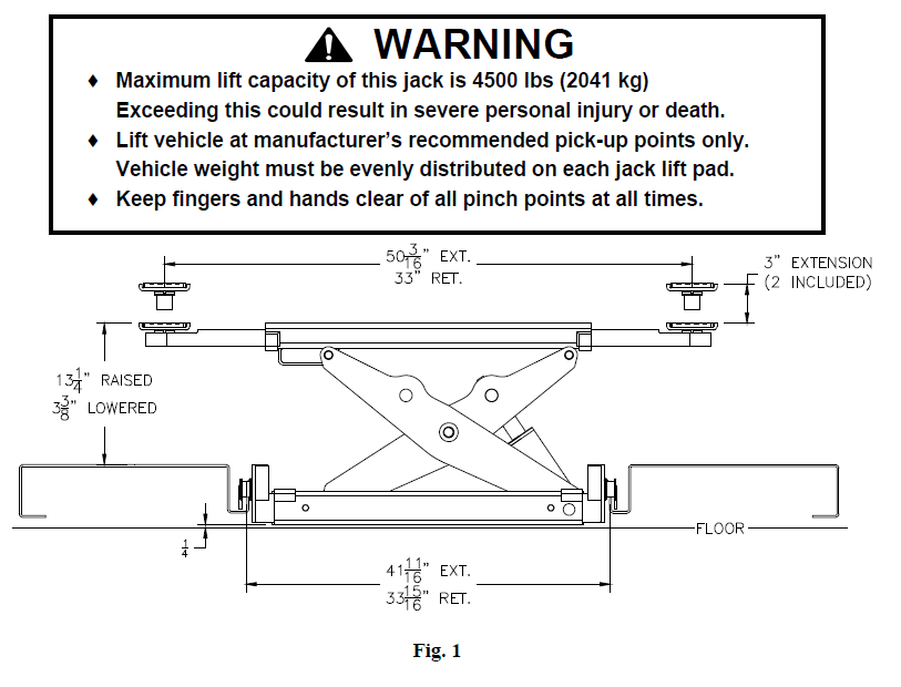 Challenger Lifts RJ4.5 4,500 Lb. Capacity Rolling Jack