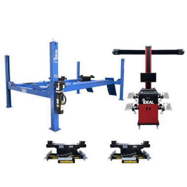 Ideal Lift 14,000 LB 4 Post Alignment Lift 182.5" WB (Closed Front ...