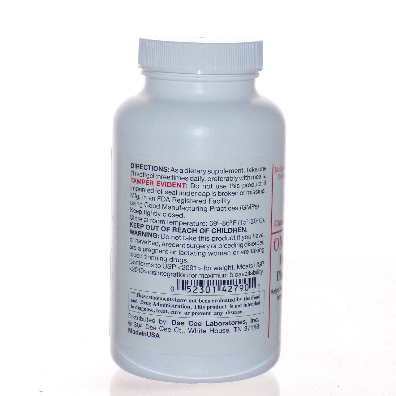 Dee Cee Labs Omega 3 Fish Oil Coenzyme Q10 - Omega 3 Co Q10 Supplement