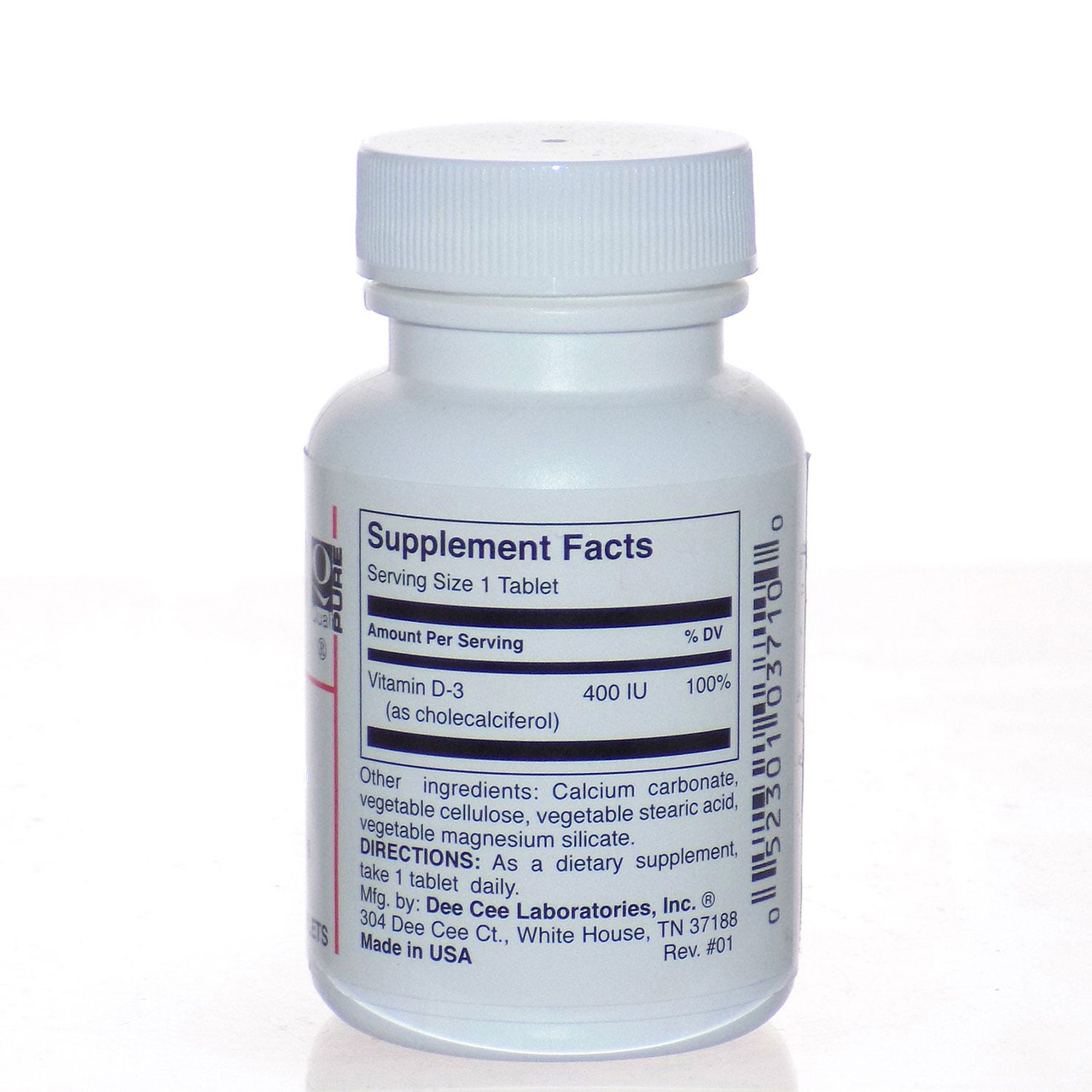 DC Labs Vitamin D Supplement 400 IU - Made in America