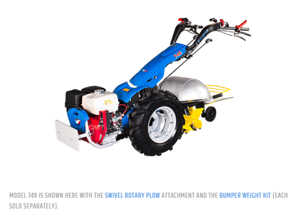 BCS Model 749 (PS) Tractor Only Recoil Starter (Electric Starter Option ...