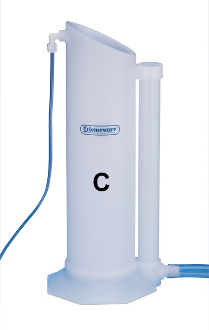 BEL ART F17131-0018 18" Cleanware Pipette Rinsing System, Polyethylene ...