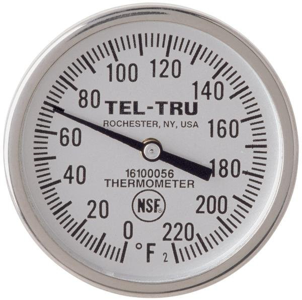 General Purpose Dial Thermometers, 1-3/4" Face with 8" Stem - T5220-4 ...