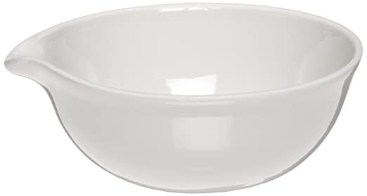 CoorsTek 66198 Standard Form 80mL Porcelain Evaporating Dish with Pour ...