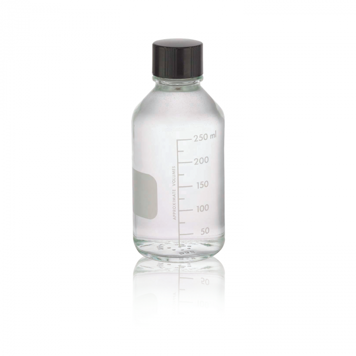 Wheaton 219817 250mL Graduated Glass Media Bottles With PTFE Lined Caps ...