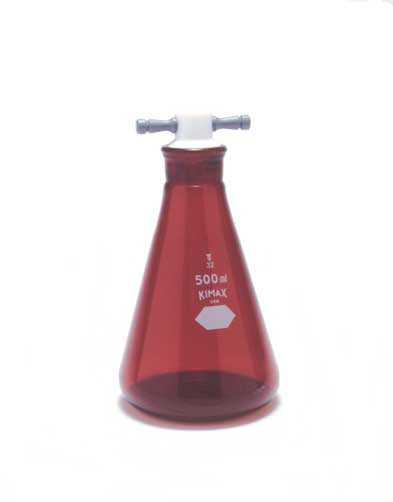 KIMBLE® 26610-500 RAY-SORB® 500mL Erlenmeyer Flasks with Grey-Color ...