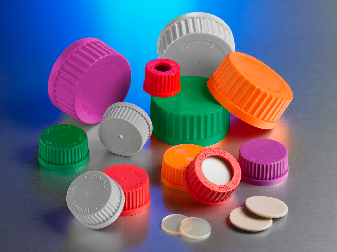 Corning® 1395-32HTC GL32 Red High Temperature (180°C) PBT Screw Cap - CGW-1395-32HTC - General ...