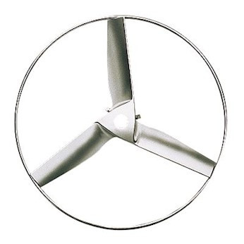 LIGHTNIN 808999 A310 2.5" Dia. Axial Flow Impeller with Ring Guard, 5/ ...